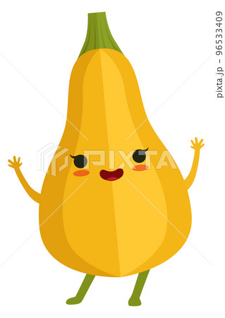 Cartoon Clip Art Yellow Squash Cartoon Zucchini Vector & Photo (Free