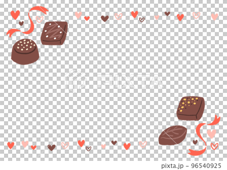 Valentine's day chocolate illustration frame - Stock Illustration ...