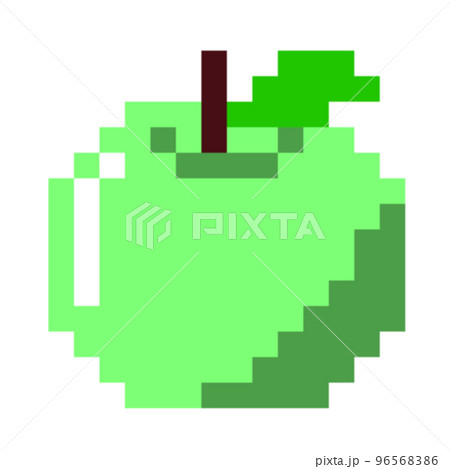 青りんご ドット絵 アイコン2のイラスト素材 [96568386] - PIXTA