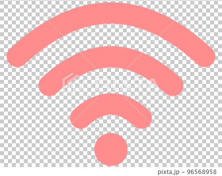 Pink Wi-Fi mark illustration material - Stock Illustration [96568958 ...