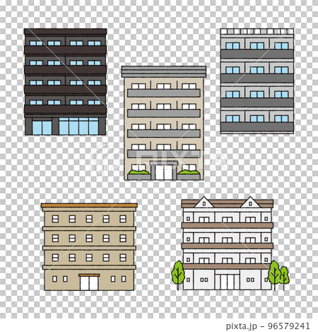 simple building illustration - Stock Illustration [96579241] - PIXTA