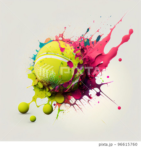 Tennis. Colorful abstract tennis background....のイラスト素材 [96615760] - PIXTA