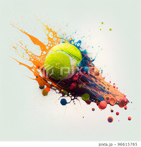 Tennis. Colorful abstract tennis background....のイラスト素材 [96615765] - PIXTA