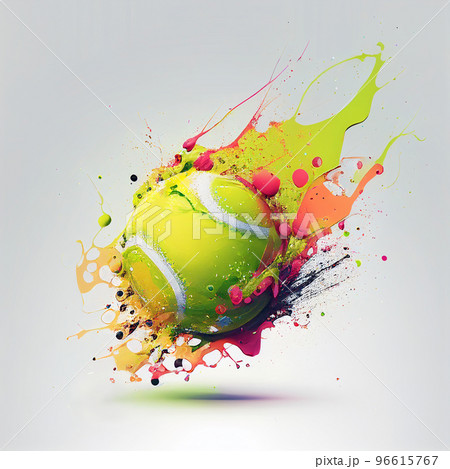 Tennis. Colorful abstract tennis background....のイラスト素材 [96615767] - PIXTA