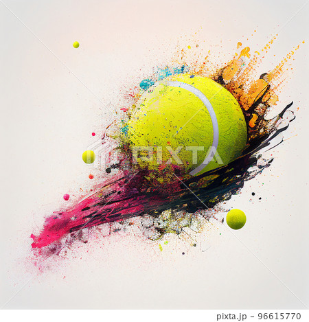 Tennis. Colorful abstract tennis background....のイラスト素材 [96615770] - PIXTA