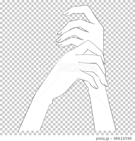 Illustration applied to hands skin care - Stock Illustration [96618590 ...