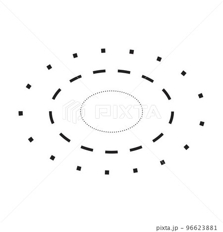 Tracing ellipse shape symbol, dashed and dotted...のイラスト素材 [96623881 ...