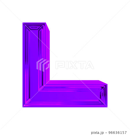 Violet decorative letter on transparent...のイラスト素材 [96636157] - PIXTA