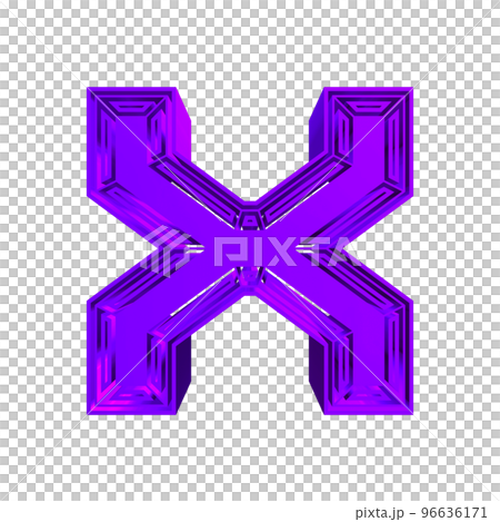 Violet decorative letter on transparent... - Stock Illustration ...