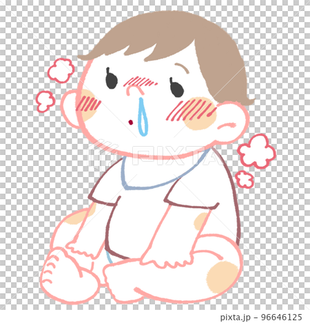 Sitting baby (cold) - Stock Illustration [96646125] - PIXTA