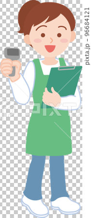 Worker _ sorting picking delivery job _ woman... - Stock Illustration ...