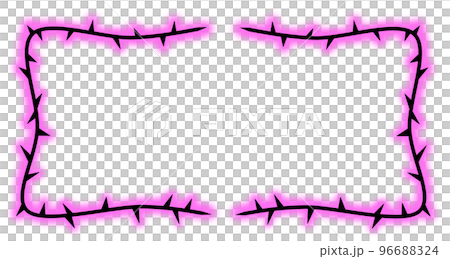 Glowing black thorn frame (pink) - Stock Illustration [96688324] - PIXTA