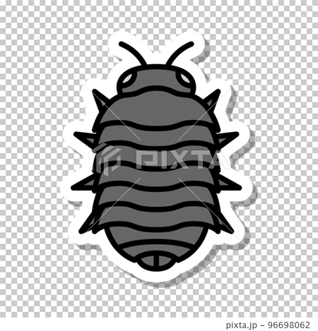 Mini sticker insect illustration icon pill bug - Stock Illustration ...