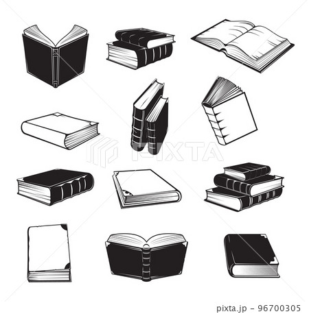 Old ancient books. Isolated vintage volumes...のイラスト素材 [96700305] - PIXTA