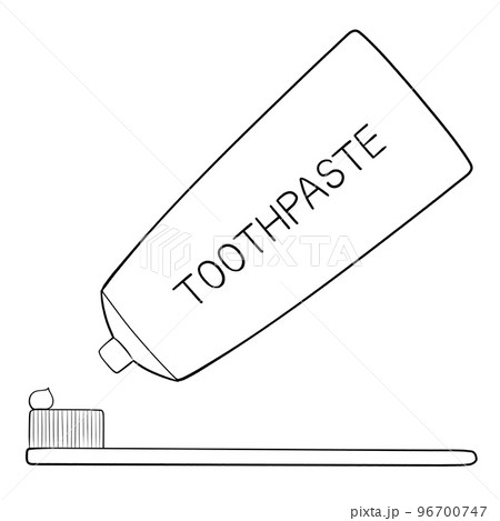 Put Toothpaste On Toothbrush Clipart