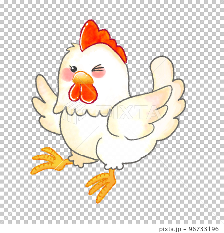 winking chicken - Stock Illustration [96733196] - PIXTA