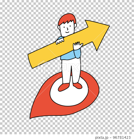 Illustration of a person aiming to step up,... - Stock Illustration ...