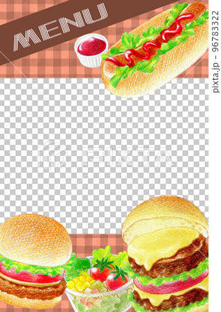 Hamburger and side menu frame material - Stock Illustration [96783322 ...