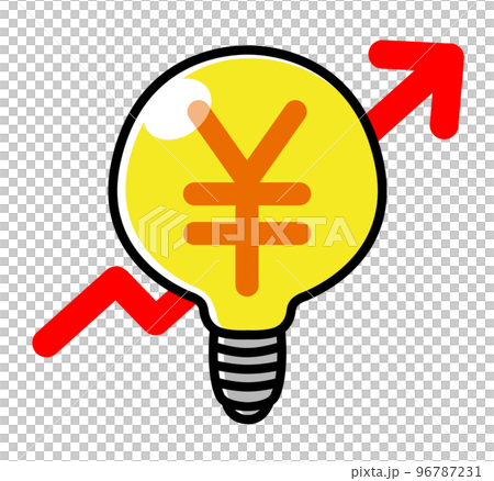 Electricity rate price increase image illustration - Stock Illustration ...