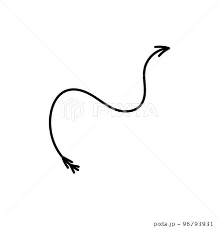 Black writhing and twisting arrows icon setのイラスト素材 [96793931] - PIXTA