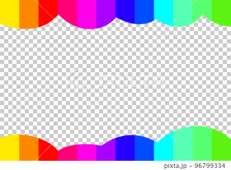 Colorful and fluffy frame in 12 colors Horizontal - Stock Illustration ...