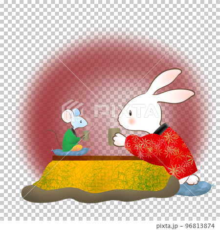 Illustration of a rabbit and a mouse talking... - Stock Illustration ...