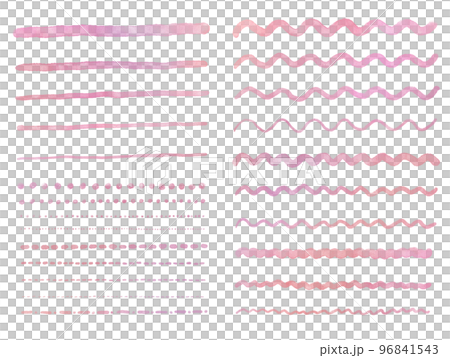 Pink stroke watercolor illustration material... - Stock Illustration ...