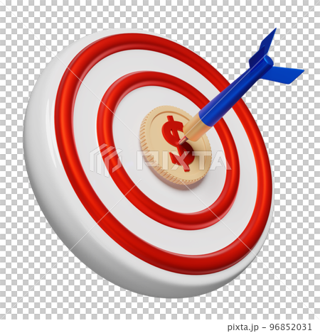 White red target with darts or arrow, dollar... - Stock Illustration ...