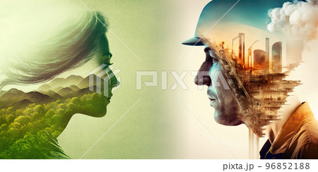 Global warming prevention concept by people devotion to save our planet ...
