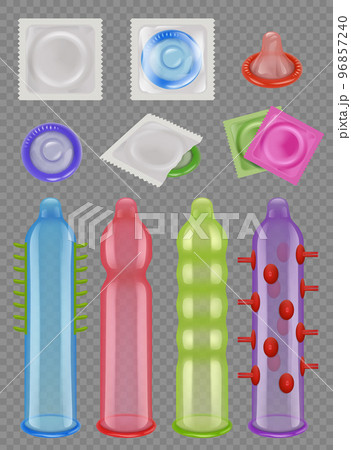 Different types of male condoms store