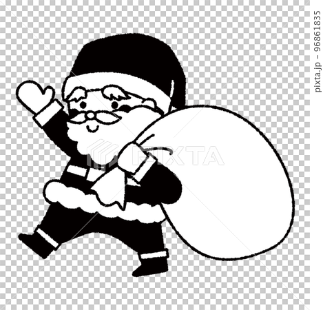 Illustration of Santa Claus walking with one... - Stock Illustration ...