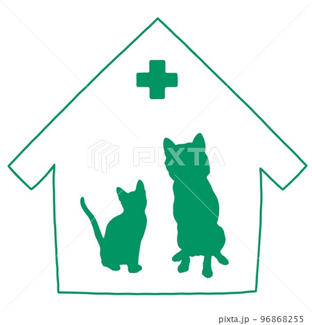動物病院のロゴマークのイラスト素材 [96868255] - PIXTA