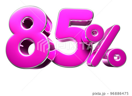 Pink 85 percent 3d.のイラスト素材 [96886475] - PIXTA