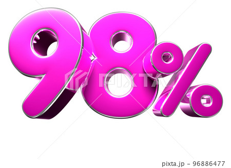Pink 98 percent 3d.のイラスト素材 [96886477] - PIXTA