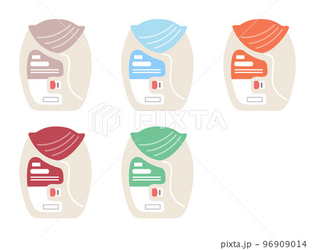 エリプタ製剤のイラストセット（喘息・吸入薬・デバイス）のイラスト素材 [96909014] - PIXTA