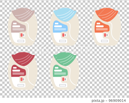 Ellipta preparation illustration set (asthma,... - Stock Illustration ...