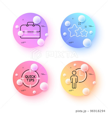 Waiting, Portfolio and Tips minimal line icons....のイラスト素材 [96918294] - PIXTA