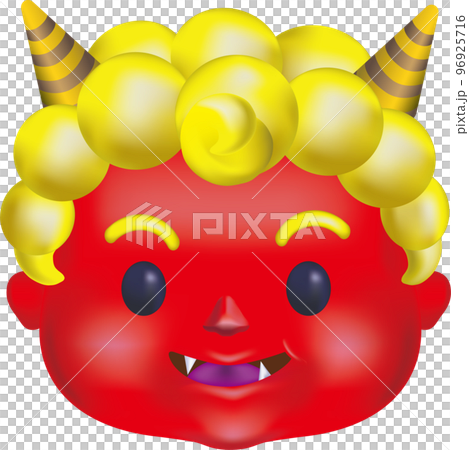 節分の赤鬼・可愛いお面のイラスト素材 [96925716] - PIXTA
