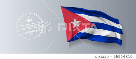 Cuba liberation day greeting card, banner with...のイラスト素材 [96954810] - PIXTA