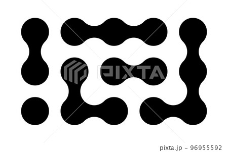 Connected dots icon. Circles pattern sign....のイラスト素材 [96955592] - PIXTA