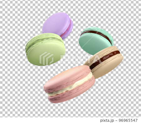 Five different french macarons - Stock Illustration [96965547] - PIXTA