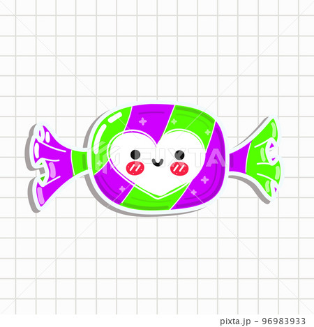Cute funny Candy. Vector hand drawn cartoon...のイラスト素材 [96983933] - PIXTA