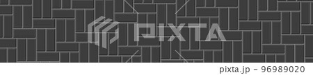 Black basket weave tile horizontal background....のイラスト素材 [96989020] - PIXTA