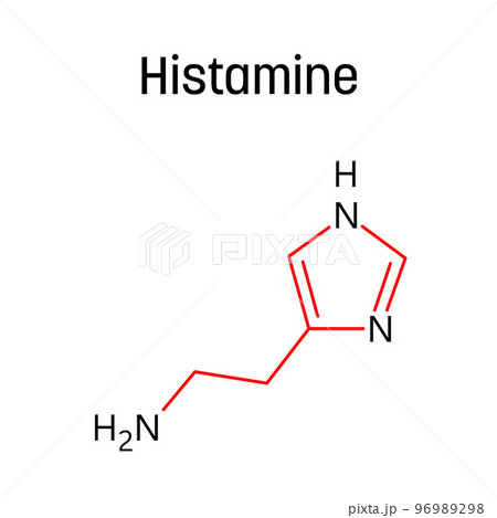 Histamine molecular structure. Histamine is...のイラスト素材 [96989298] - PIXTA