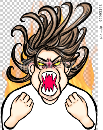 person who explodes in anger - Stock Illustration [96995348] - PIXTA
