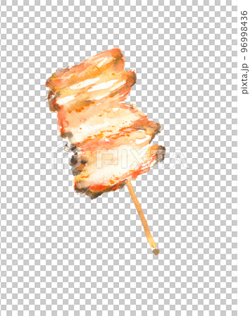 Illustration of Yagen nankotsu skewer drawn by... - Stock Illustration ...