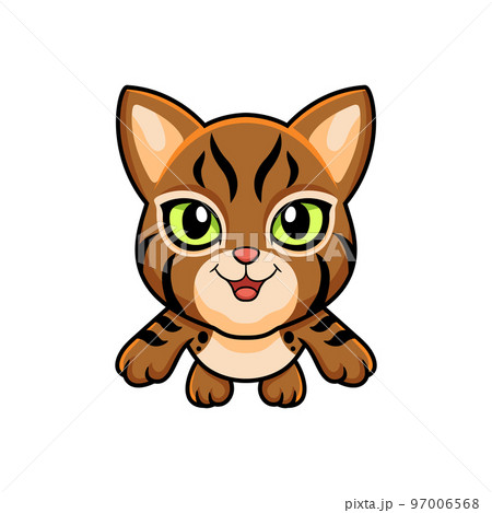 Cute pixie bob cat cartoon flyingのイラスト素材 [97006568] - PIXTA