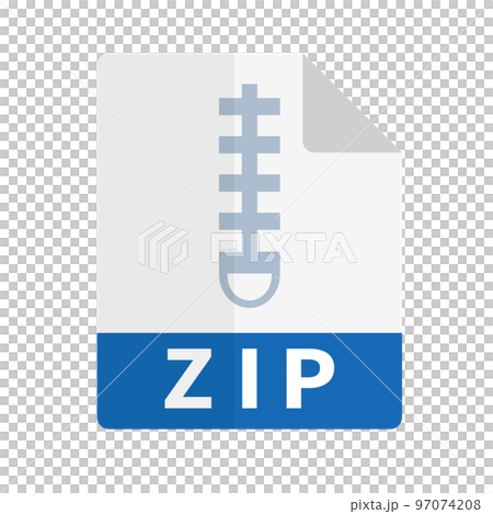 フラットデザインのZIPファイルアイコン。ベクター。のイラスト素材 [97074208] - PIXTA