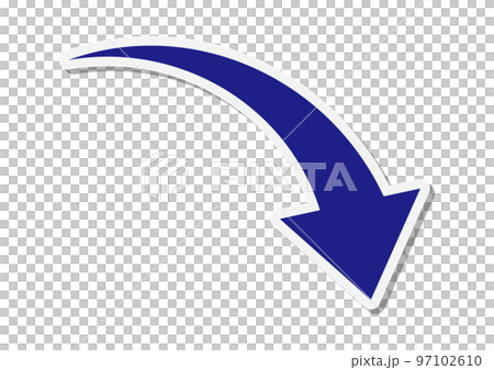 Right downward arrow Descend/DOWN - Stock Illustration [97102610] - PIXTA
