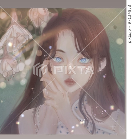 美人 イラスト 女性 幻想的 可愛い 美しい 女のイラスト素材 [97134853] - PIXTA